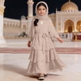 Dress for Girls Girls Elegant Three Layer Chiffon Dress with Waistband ...