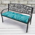 Jordan Manufacturing 48" x 18" Turquoise Nautical Outdoor Bench Cushion ...