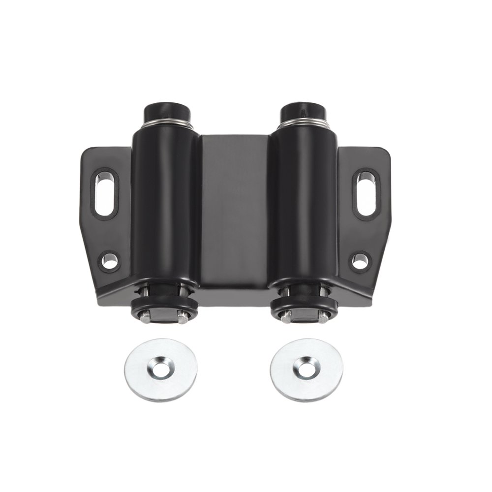 Double Magnetic Touch Catch Latch Plastic PE Black for Cabinet Door ...