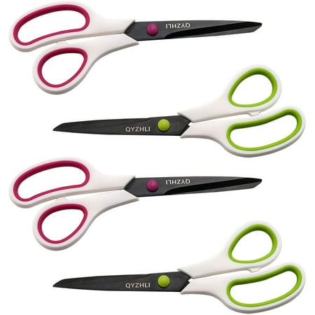 HTAIGUO Office Scissors Set 8 Inch Stainless Steel Office Scissors ...
