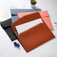 Hariumiu A4 Size File Folder, Snap Button Closure File Bag, Solid Color ...