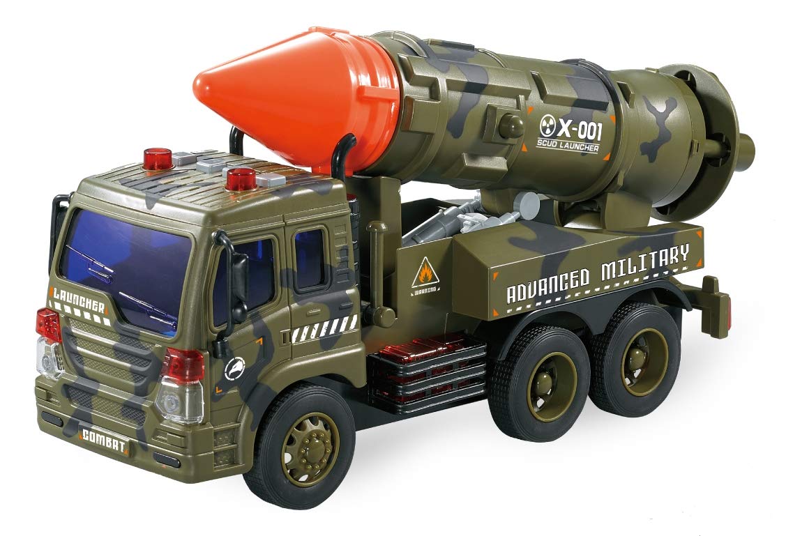 Friction Powered Launcher Fighter Military Truck Pull Back Missile