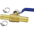 YOUHO 5/8" Brass Hose Barb Ball Valve Pipe Tubing Fitting 2 Way Shut ...