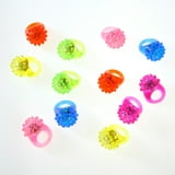 LED Light Up Jelly Rubber Rings Pack of 18 Squishy rings for parties ...