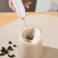 Electric Milk Frother Stainless Steel Coffee Foam Maker Rechargeable ...