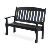 YardCraft Poly Garden Bench Cherry Wood - Walmart.com