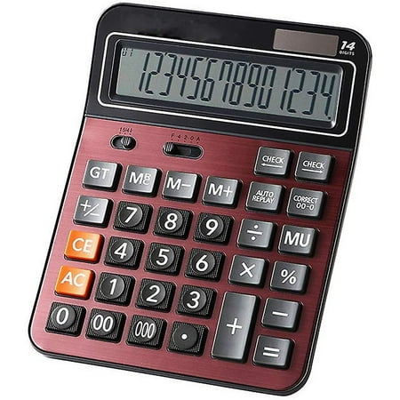 Solar Battery Desktop Calculator Large Professional Dual Power ...