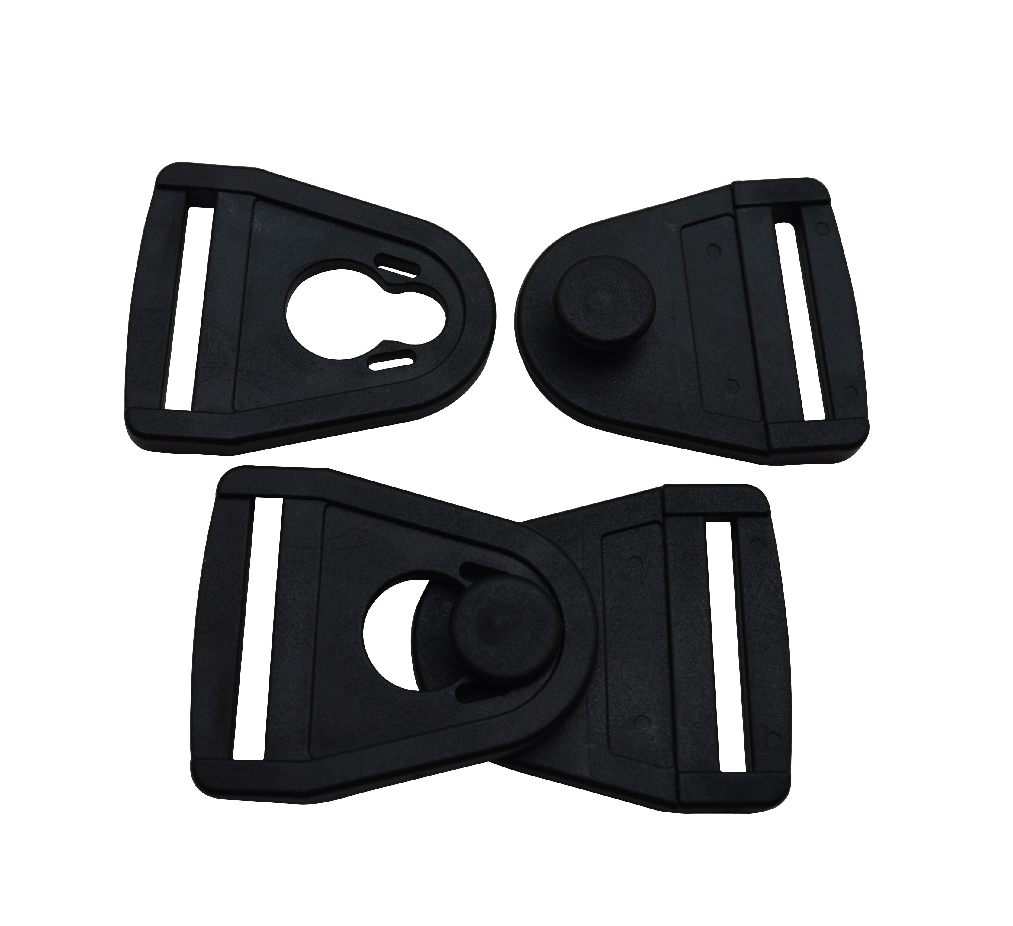 Fenggtonqii 1.25" Inner Width Black Plastic Triangle Connector Buckles ...