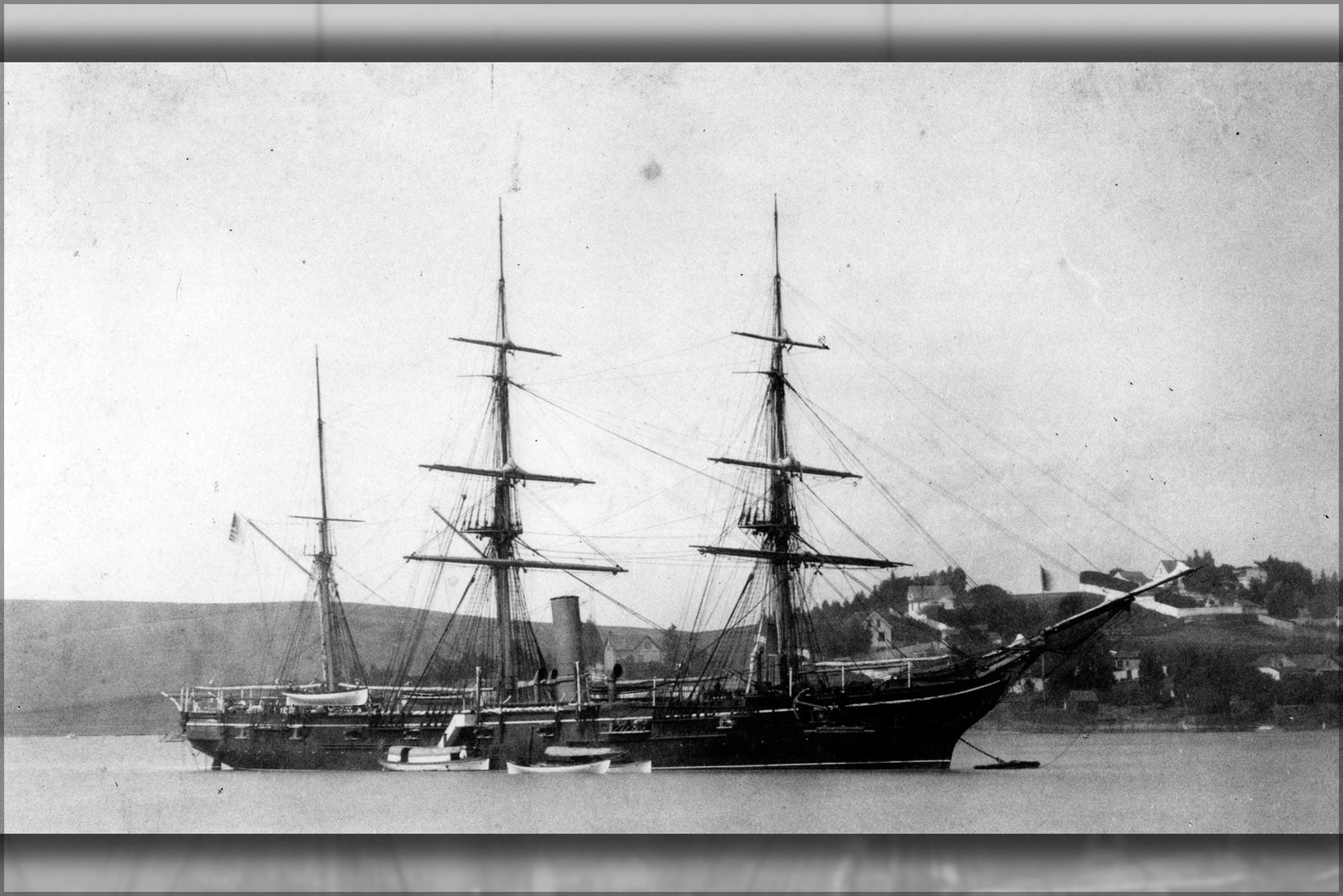 24"x36" Gallery Poster, u.s. Navy screw sloop of war USS Mohican off ...