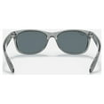 Ray Ban Unisex New Wayfarer Classic Polarized Blue Sunglasses RB2132 64503R 58, Transparent Grey ...