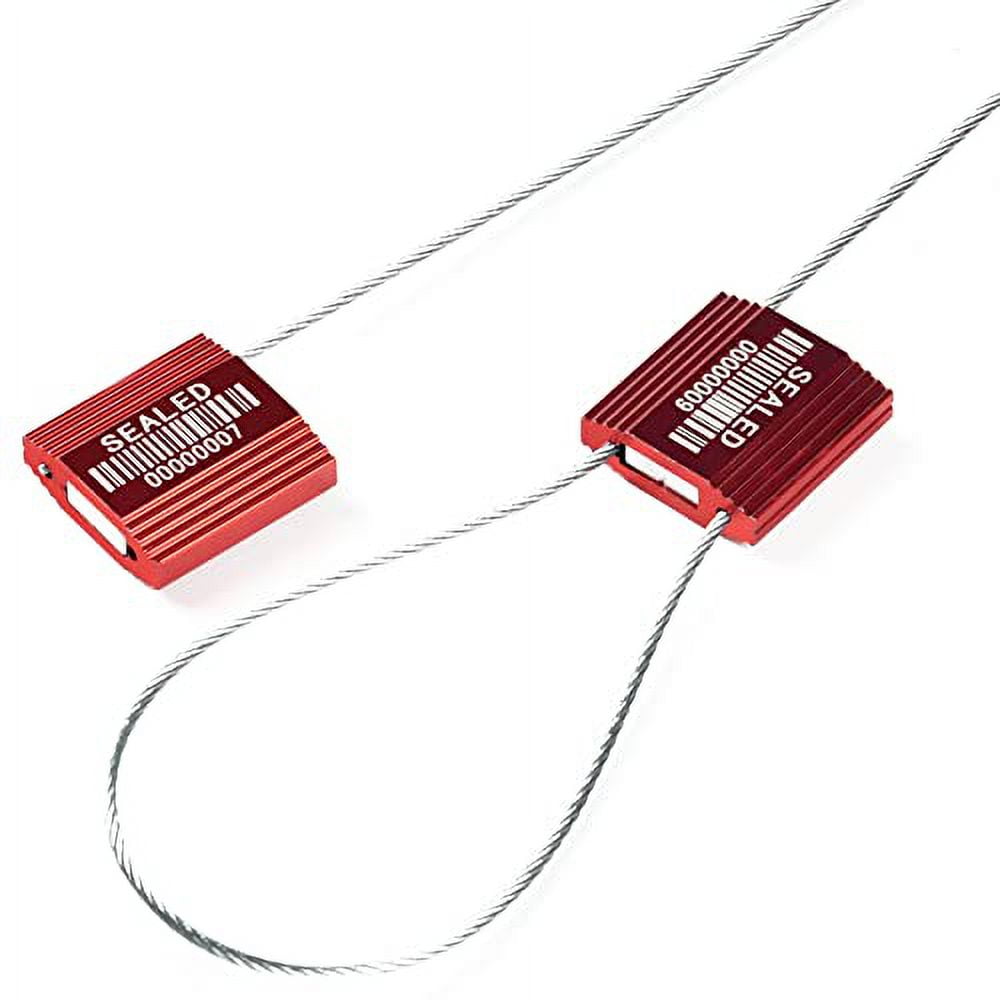Security Cable Heavy Duty Cable Seals - Numbered Tamper Proof Security ...
