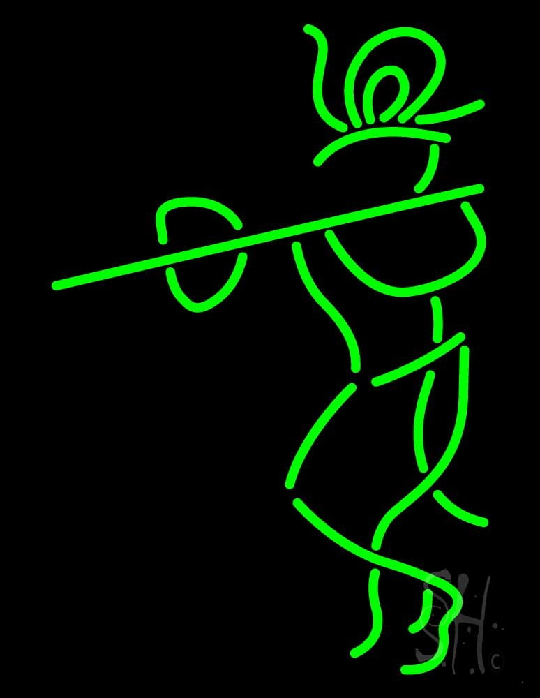 Lord Krishna LED Neon Sign 31" Tall x 24" Wide - inches Black Square ...
