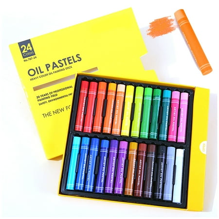 Oil Pastels Set,24 Assorted Colors Non Toxic Supplies Drawing Graffiti ...
