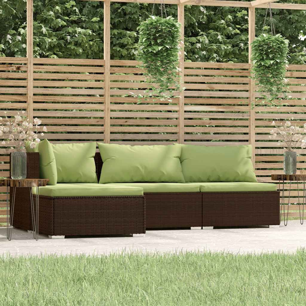 Click here for Vidaxl 4 Piece Garden Lounge Set With Cushions Bro... prices