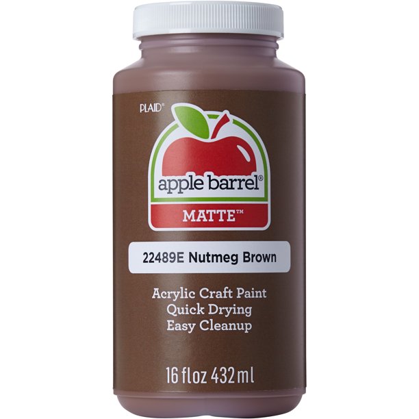 Apple Barrel Acrylic Craft Paint, Matte Finish, Nutmeg Brown, 16 fl oz ...