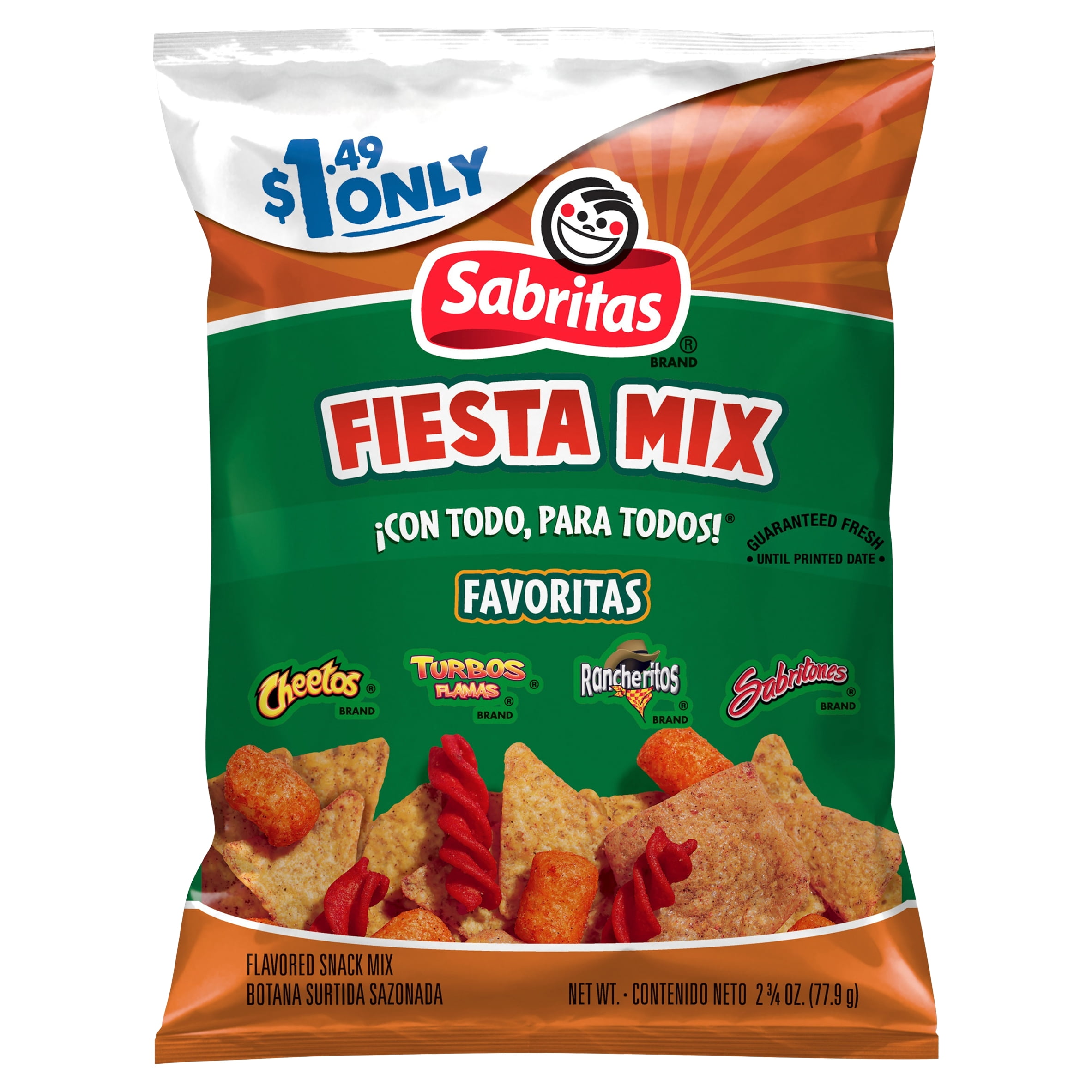 Sabritas Fiesta Mix Flavored Snack Mix, 2 3/4 oz – Walmart Inventory ...
