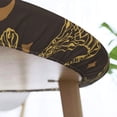 Boho Animal Goat Skull Round Fitted Tablecloth Elastic Edged Table ...