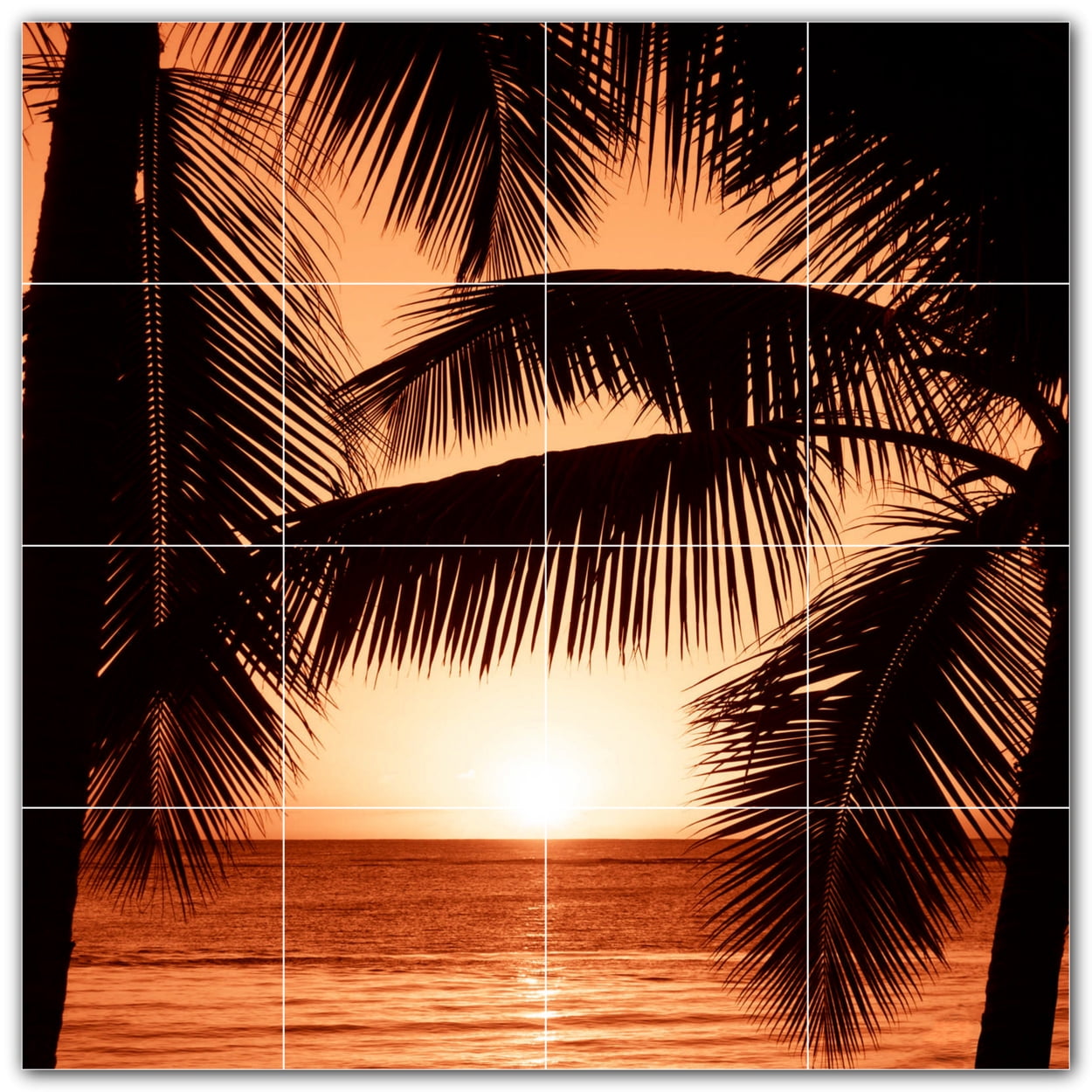 Picture-Tiles.com: Sunset Ceramic Tile Wall Mural WAL501003-44L. 32"W x ...