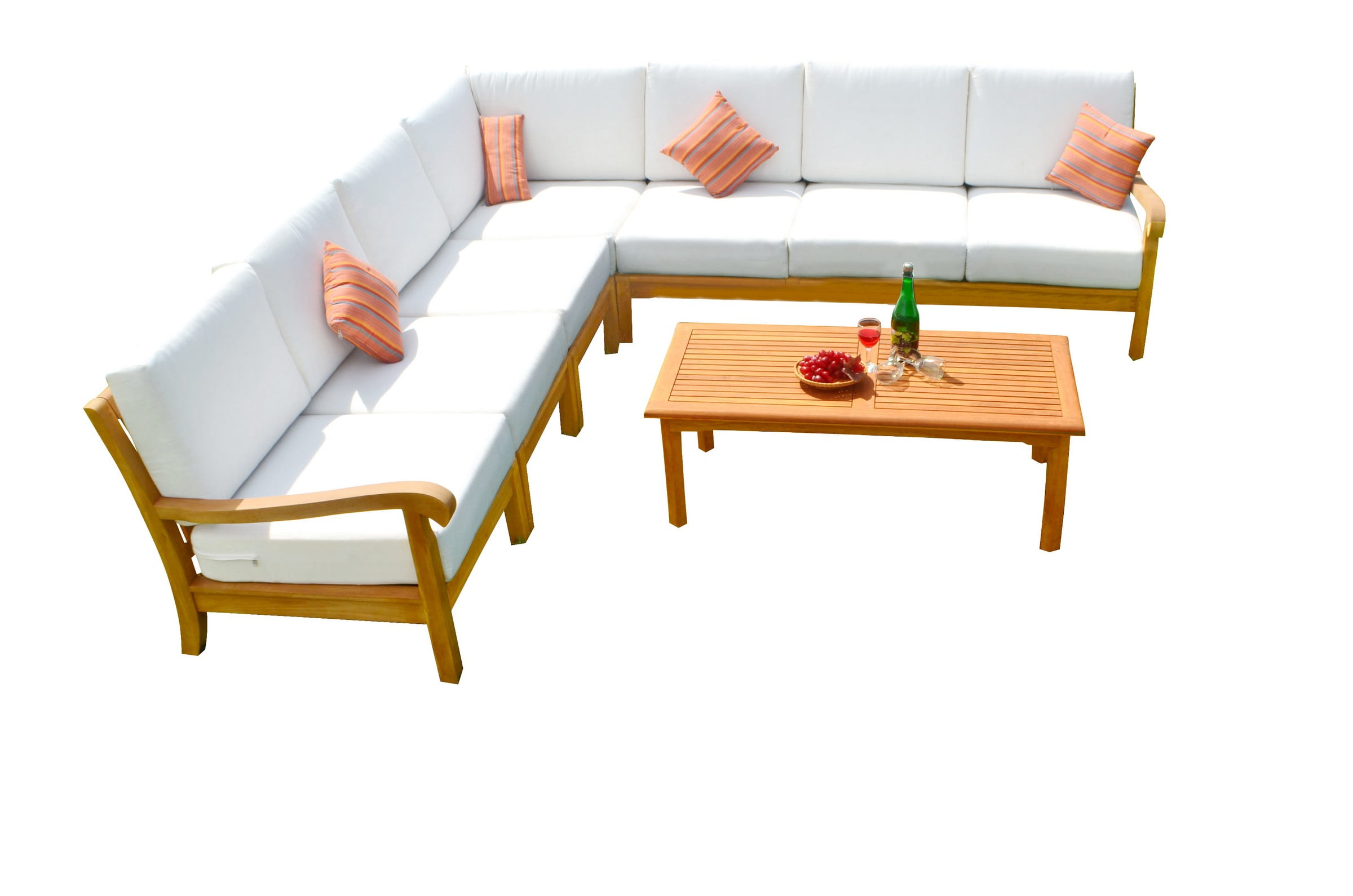 Napa Sectional 8 Pc Sofa Set: 2 Sofas(Left & Right), Corner Piece, 4 ...