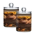 4PCS Clear Storage Jars Cotton Swabs Cans Translucent Plasticental ...