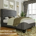 Papajet King Size Upholstered Bed Frame With High Velvet Tufted Sleigh
