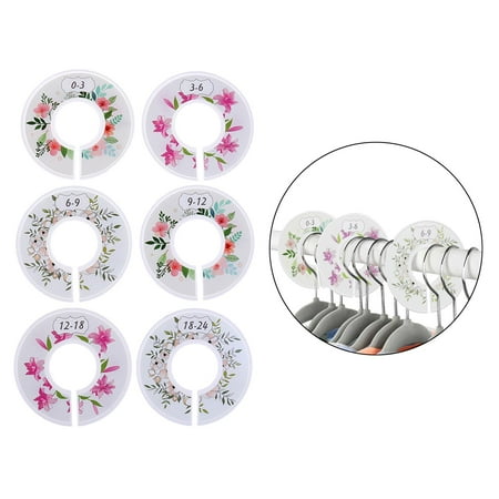 Closet Rack Size Dividers Round Clothes Size Tags Marking Rings Hanger ...