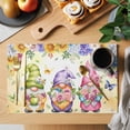 Cute Gnomes Cotton Linen Placemats Set of 4, Country Spring Colorful ...