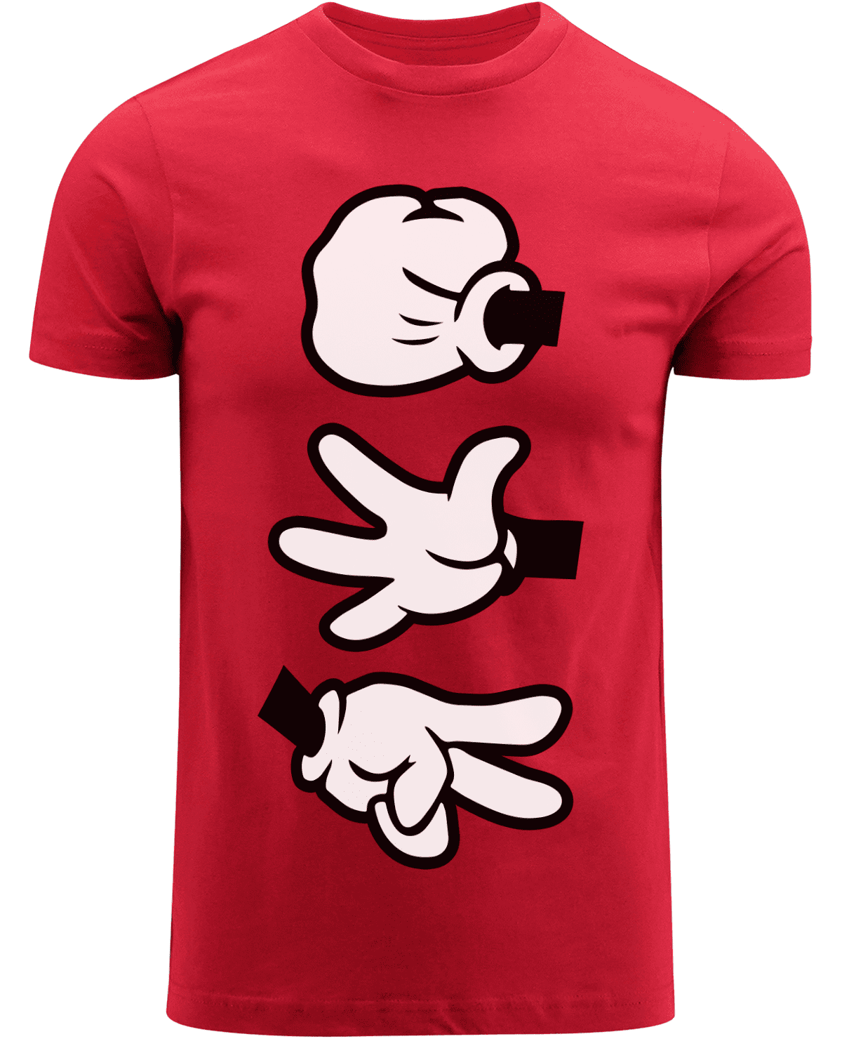 ShirtBANC Mens Classic Rock Paper Scissors Shirt Fun Gloved Hand Game ...