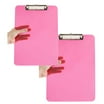 JAM Paper Plastic Clip Board, Pink Clipboard, 1/Pack, 9 x 12.5 ...