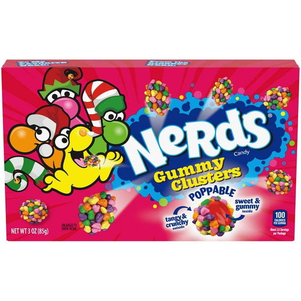 Nerds Gummy Clusters Holiday Theater Box, 3 Oz - Walmart.com - Walmart.com