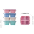Dusknt Snack Box 4 Compartment, Wheat Fiber Portle Container with Easy ...
