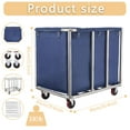 TOPATY Laundry Cart with Wheels 330 Lbs Load Rolling Steel Frame ...