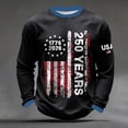 WEIWEN Mens 250th Anniversary USA Shirt 1776 Waffle Long Sleeve 4th of ...