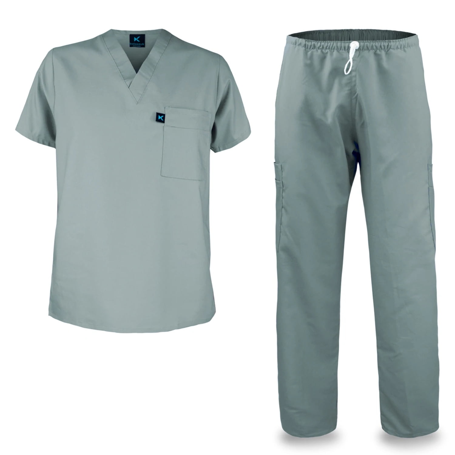 KM01L - Kolossus Men's Poly Cotton Medical Scrubs Set - Walmart.com