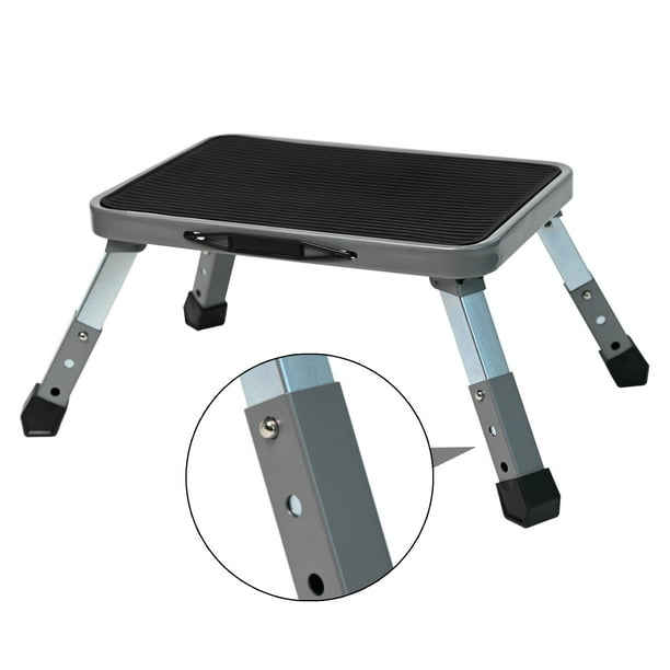 Ollieroo Folding Step Stool,Height-Adjustable Step Stool with Non Skid ...