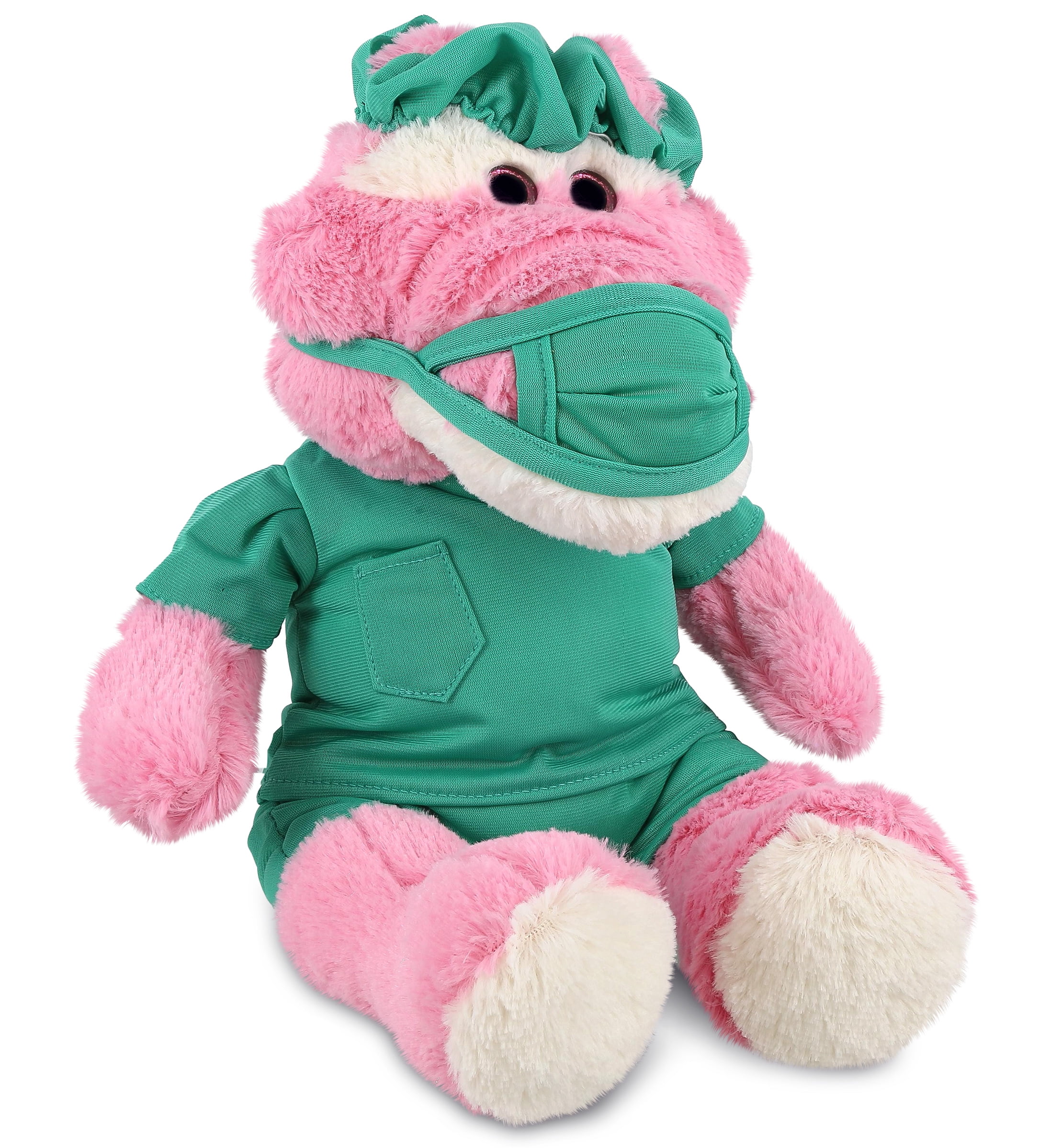 DolliBu Sitting Pink Alligator Doctor Plush Toy - Super Soft Alligator ...