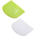Vacemry Baking Dough Scraper, 2-Piece Set of Soft Plastic Bowl Scrapers ...