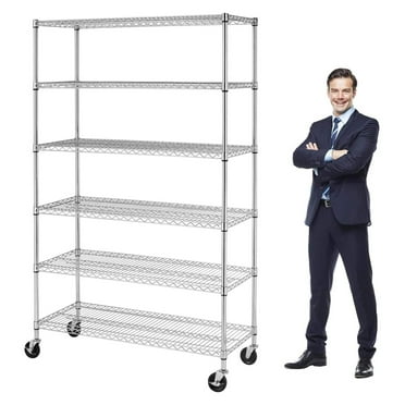 Muscle Rack 48"W x 18"D x 72"H 5-Shelf Steel Wire Shelving Unit, 2500 ...