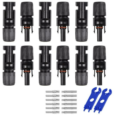 Pairs MC4 Male/Female Double Rings Waterproof Joint Solar Panel Cable ...