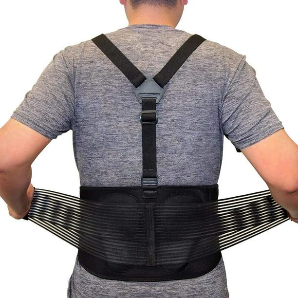 AllyFlex Plus Size Back Brace Support Belt, 3-Way Adjustable Safety ...