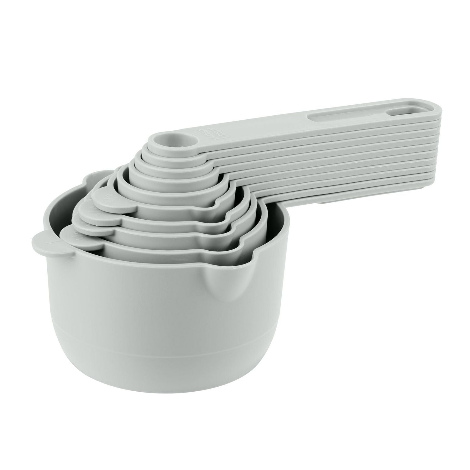 Mainstays 10-Piece Plastic Snap-Together Measuring Cup and Spoon Set ...