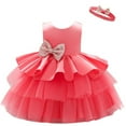 AWZXDE Girls Full Moon Dress Mesh Puff Cake Gown Girls Holiday Dresses ...