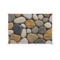 Brown Cobblestone Style Sun Shade Sail 6.5'X10' Modern Abstract Art ...