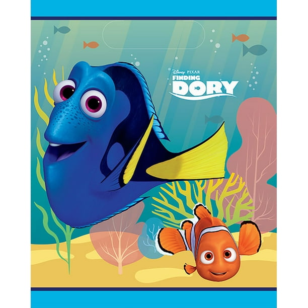 Finding Dory Plastic Favor Bags Disney (8ct) - Walmart.com