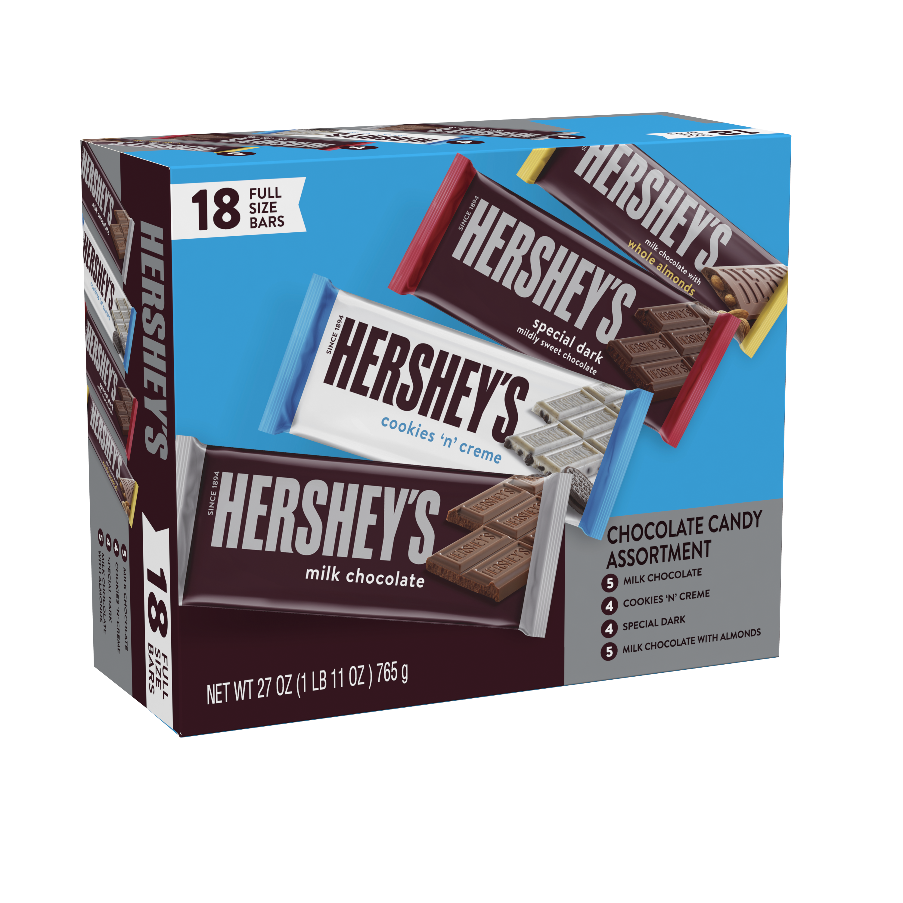 Hershey s Chocolate Candy Bar Variety Pack 18 Ct 26 4 Oz Walmart