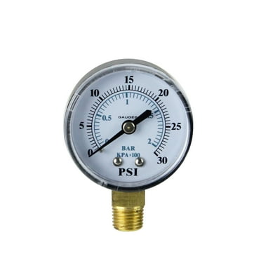 2 Inch Back Mount Pool Filter Pressure Gauge - 0-30 PSI - Walmart.com