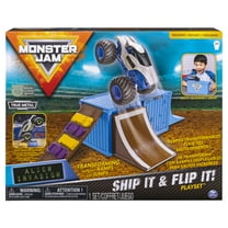 Monster Jam Official Champ Ramp Playset with 1:64 Scale Die-Cast Son ...