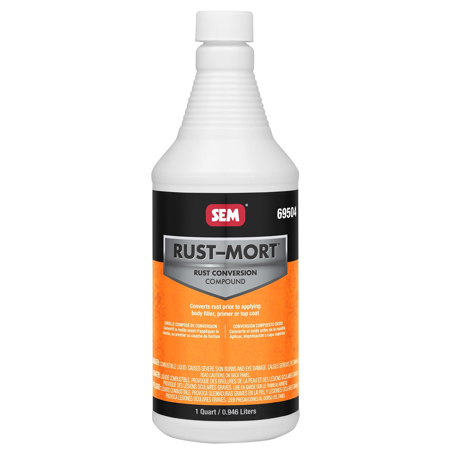 SEM Products 69504 Rust-Mort Rust Preventive Coating Black 1 Quart ...