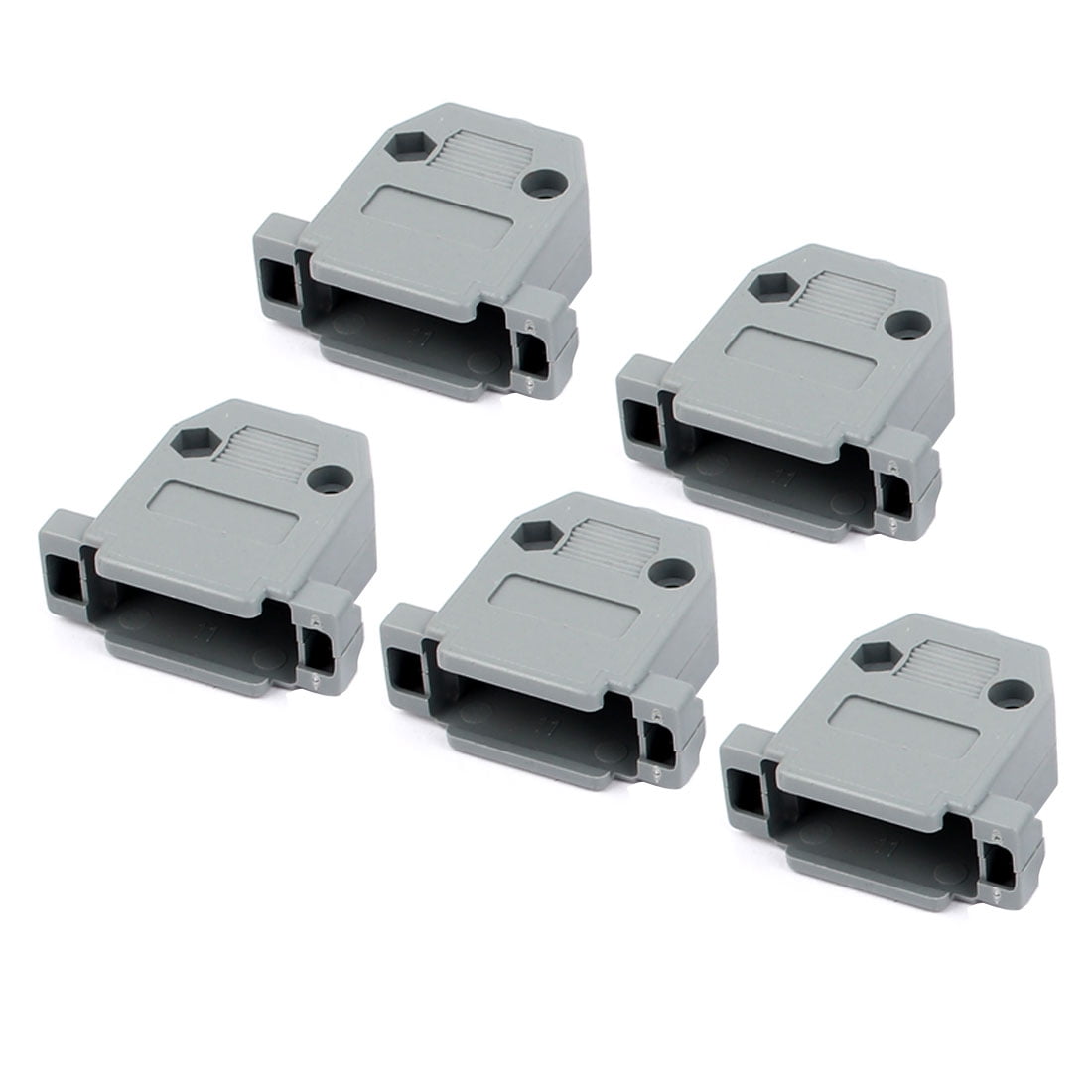 5 Pcs Plastic Serial Port D-Sub DB15 Connector Kit Backshell Gray w ...