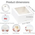 40pcs 4x4x2 Inch Pastry Bakery Boxes with Window (Truffle/Cookies ...